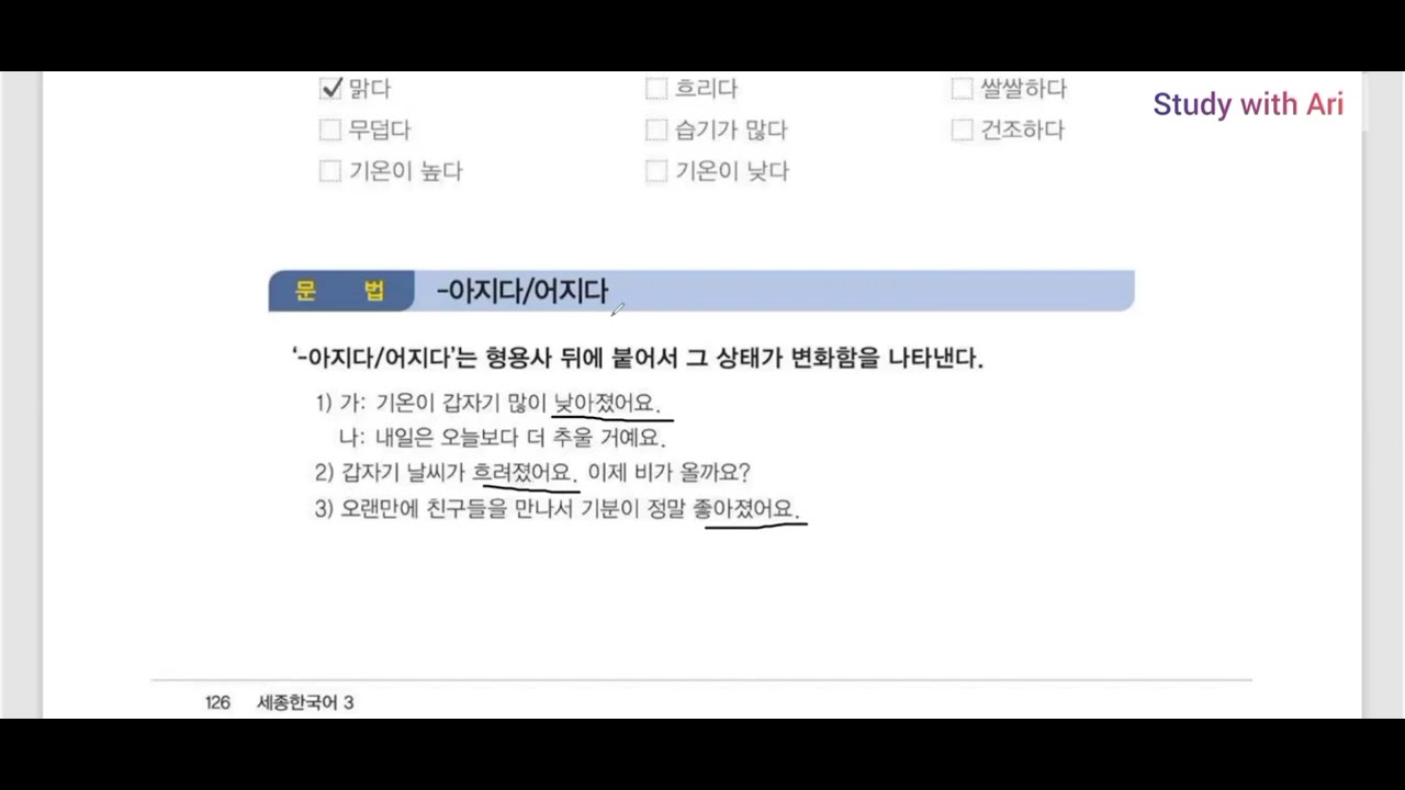 Sejong Level 3 Lesson 11 Grammar - YouTube