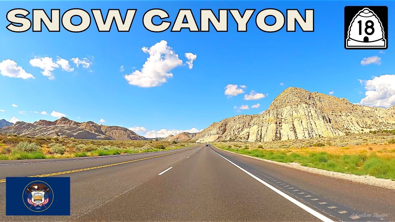 Utah State Route 18 (Snow Canyon) 4K scenic drive - YouTube