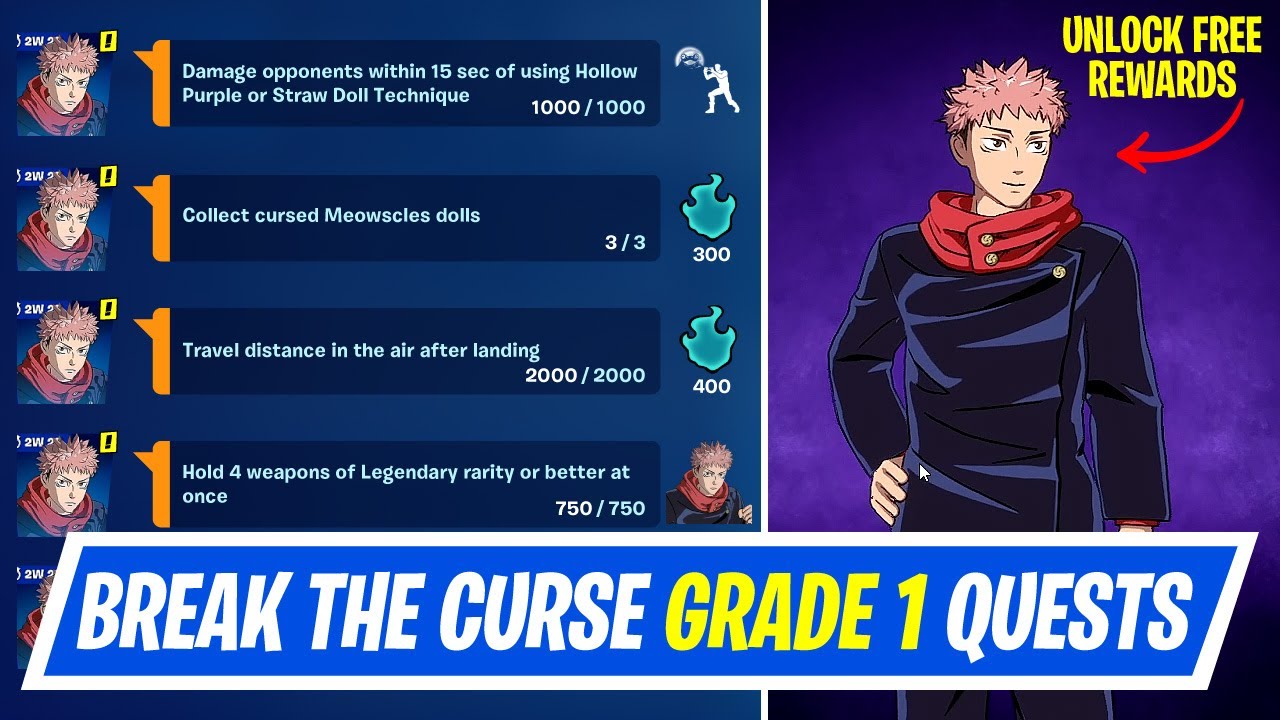 Fortnite Break The Curse Grade 1 Quests - How to EASILY Complete ...