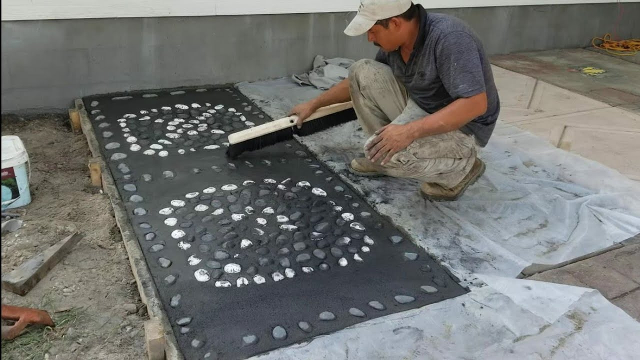 como hacer una banqueta con piedras bonitas Hazlo tu mismo - YouTube