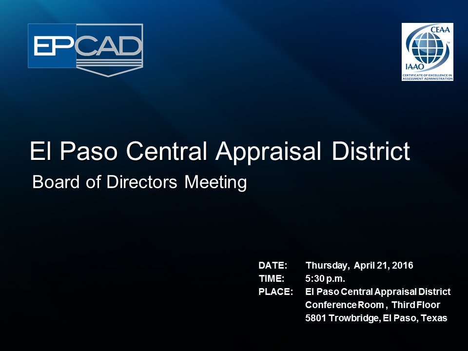 EPCAD BOD Meeting October 17, 2019 - YouTube