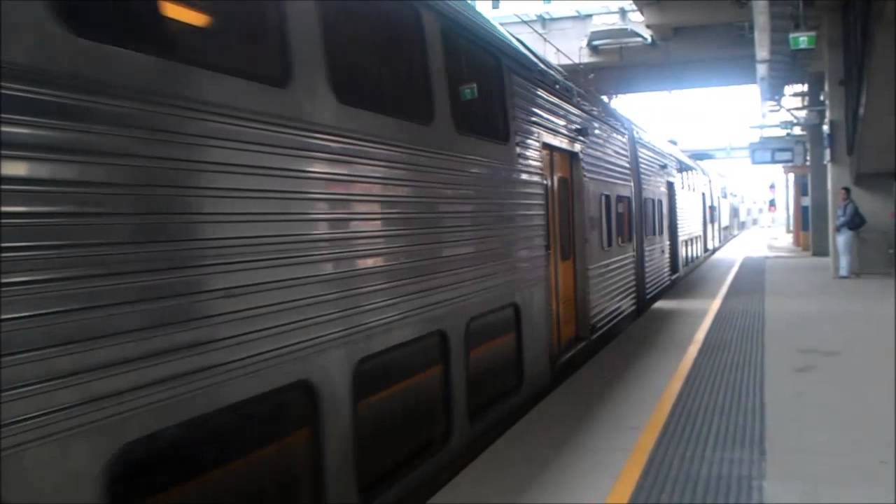 CityRail Suburban Silver K-Set Train departs from Glenfield Railway ...