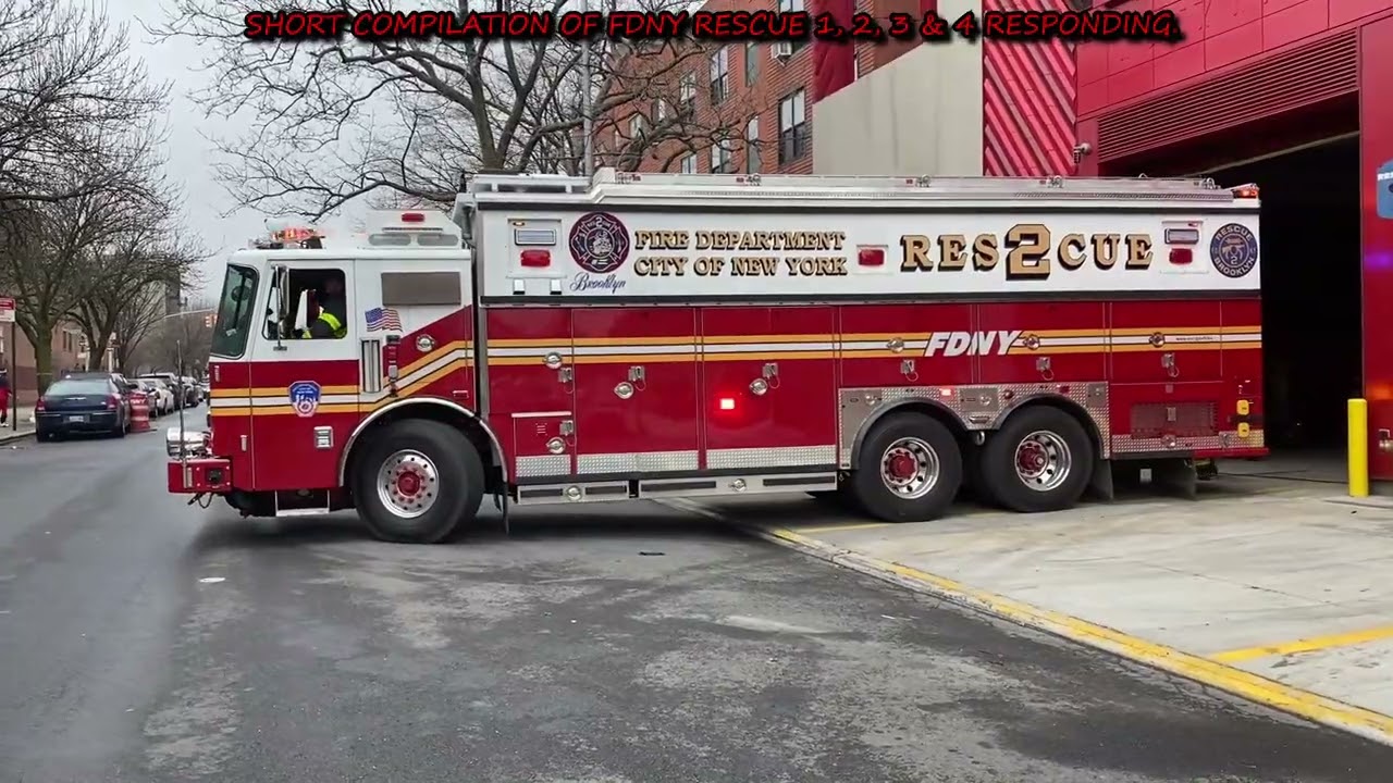 COMPILATION OF "FDNY RESCUE 1, 2, 3, & 4 ONLY" RESPONDING ON THE ...