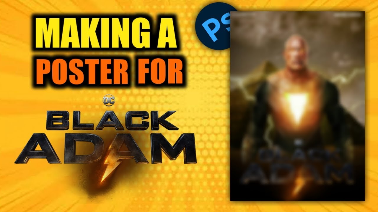 I Made a Poster for BLACK ADAM in PhotoShop📸 | Dwayne Johnson | Poster ...