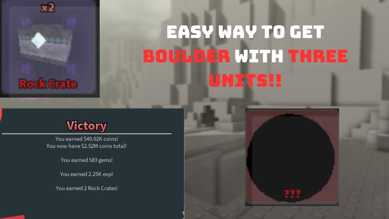 EASY WAY TO GET FREE BOULDER & CRATES | ROBLOX BALL TOWER DEFENSE - YouTube