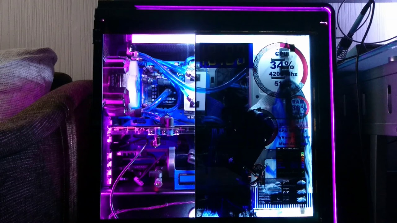 LCD side panel like iBuyPower snowblind first impression - YouTube
