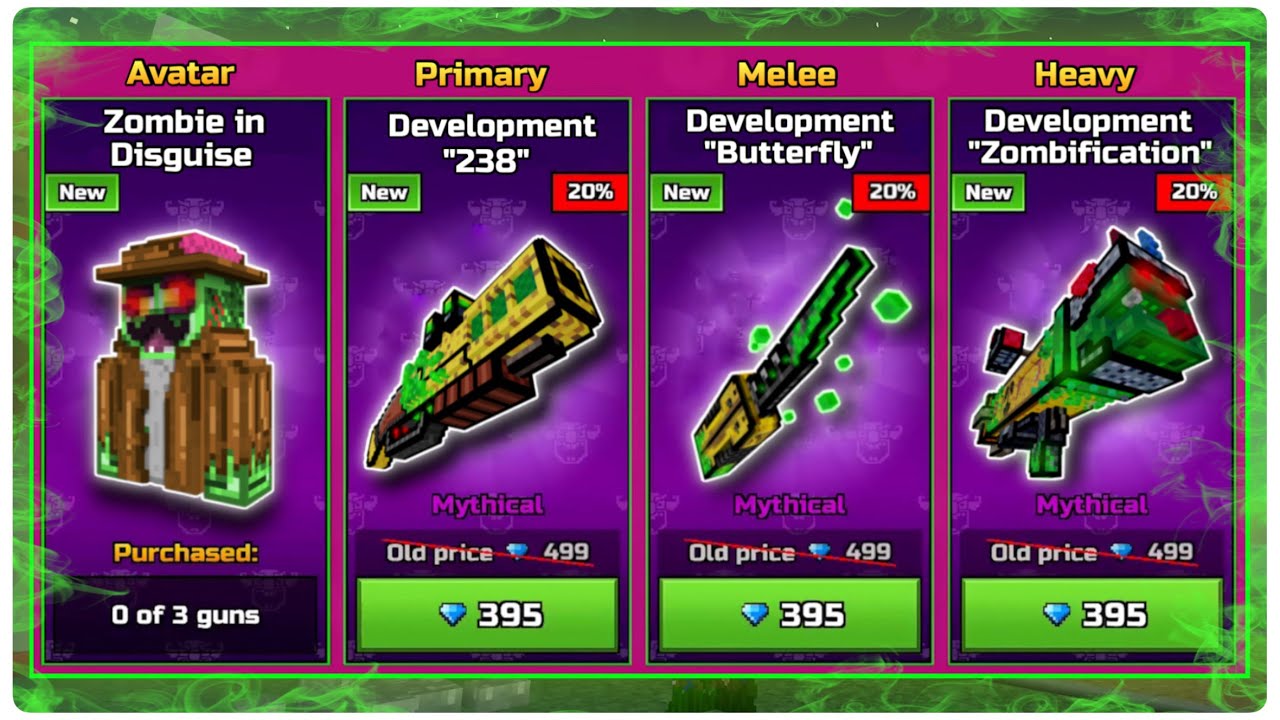 I MADE A WHOLE ZOMBIE SET! (Pixel Gun 3D) - YouTube