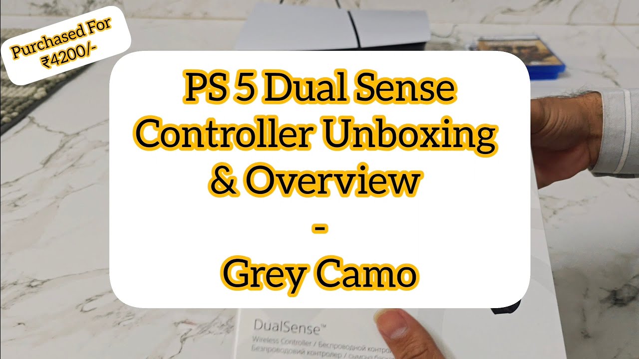 PS5 Dual Sense Controller Unboxing & Overview - Grey Camo Colour - YouTube