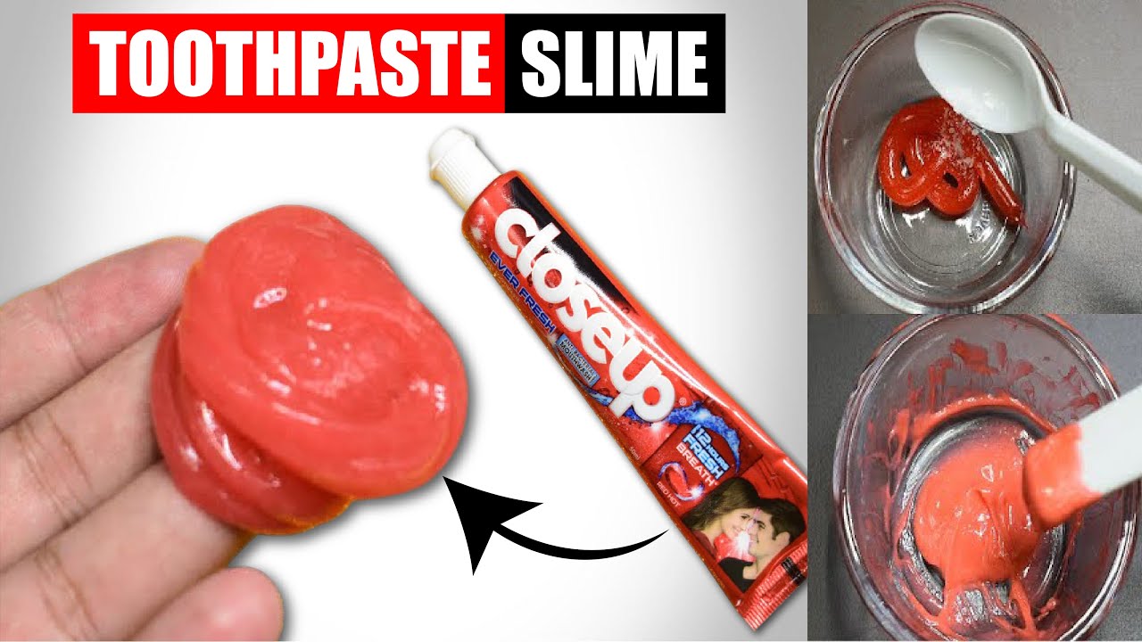TOOTHPASTE AND SUGAR SLIME / HOW TO MAKE SLIME WITH SUGAR AND ...
