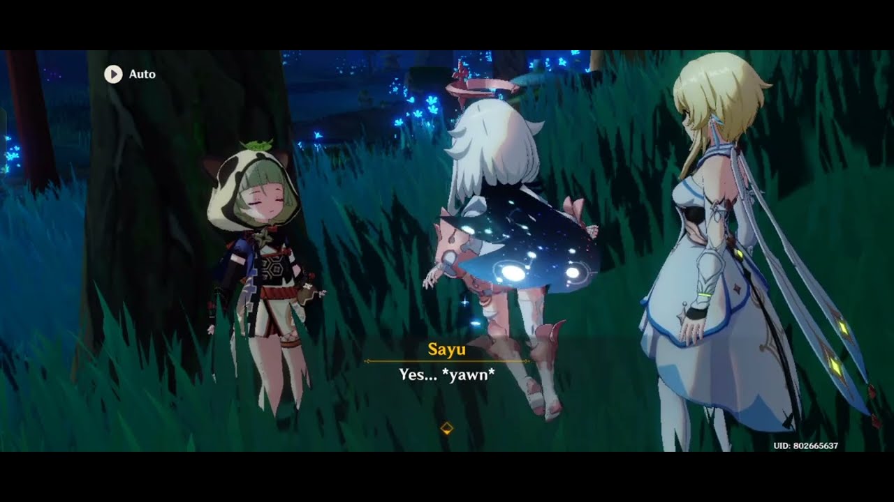 Sayu Japanese Voice Line in Akitsu Kimodameshi - Genshin Impact - YouTube