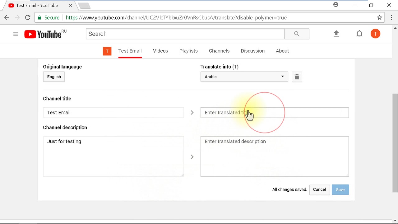 How to translate title and description of YouTube channel into multi ...