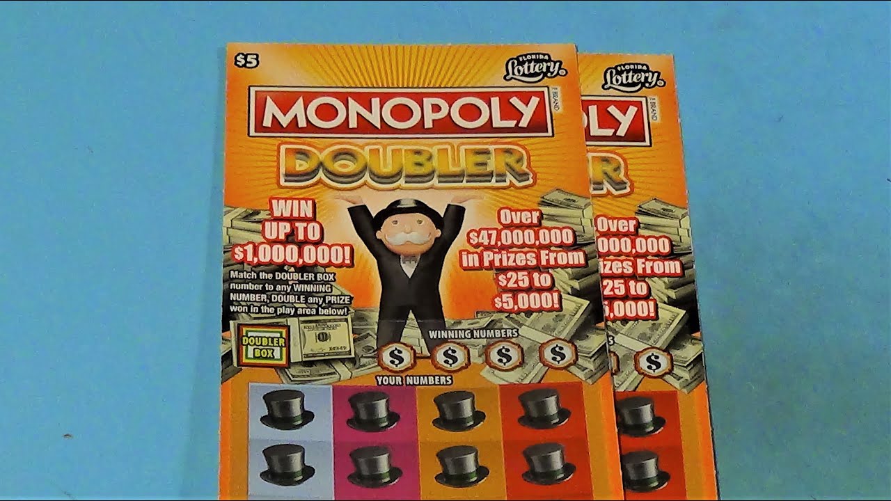 SOOD 950: TWO $5 MONOPOLY DOUBLER Florida Lottery Scratch Tickets - YouTube