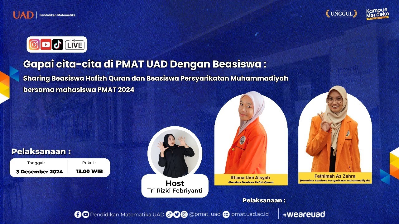 Gapai Cita-cita di PMAT UAD dengan Beasiswa Bersama Mahasiswa PMAT UAD ...