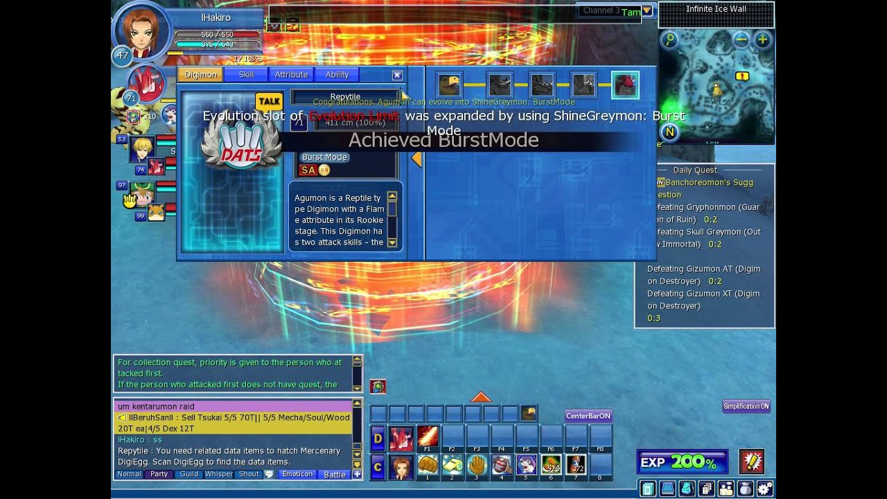 Digimon Masters Online - Unlocking Burst Mode Agumon - YouTube