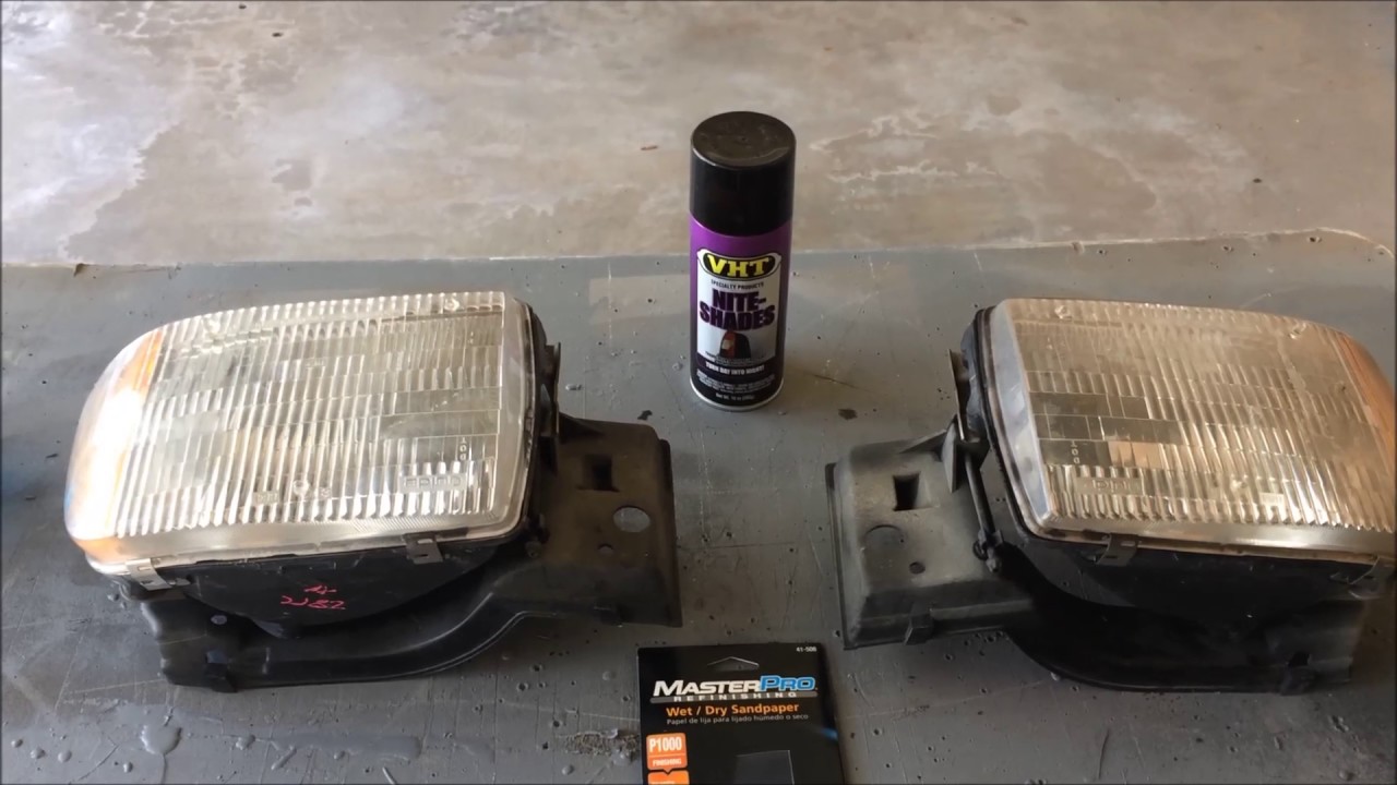 20170317 S10 Headlight Conversion Part 1 Spray Day VHT Nightshades ...