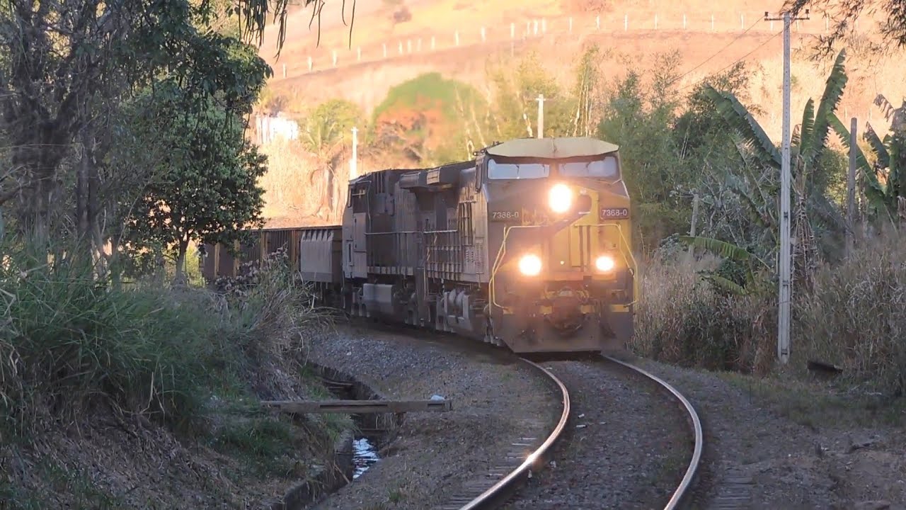 Trem gigante com quase 300 vagões em velocidade máxima autorizada= 60Km ...