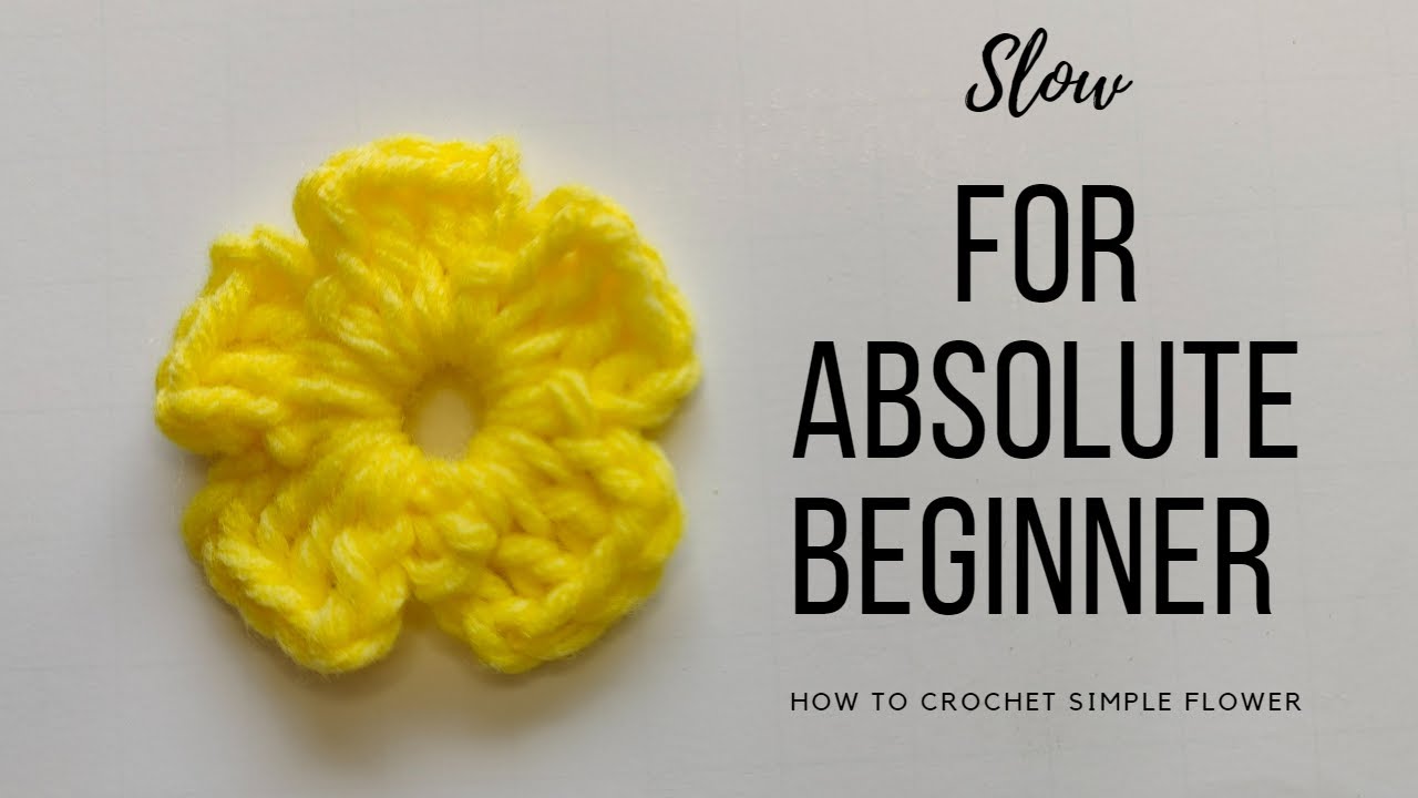 How to crochet a simple flower I Easy crochet flower tutorial for ...
