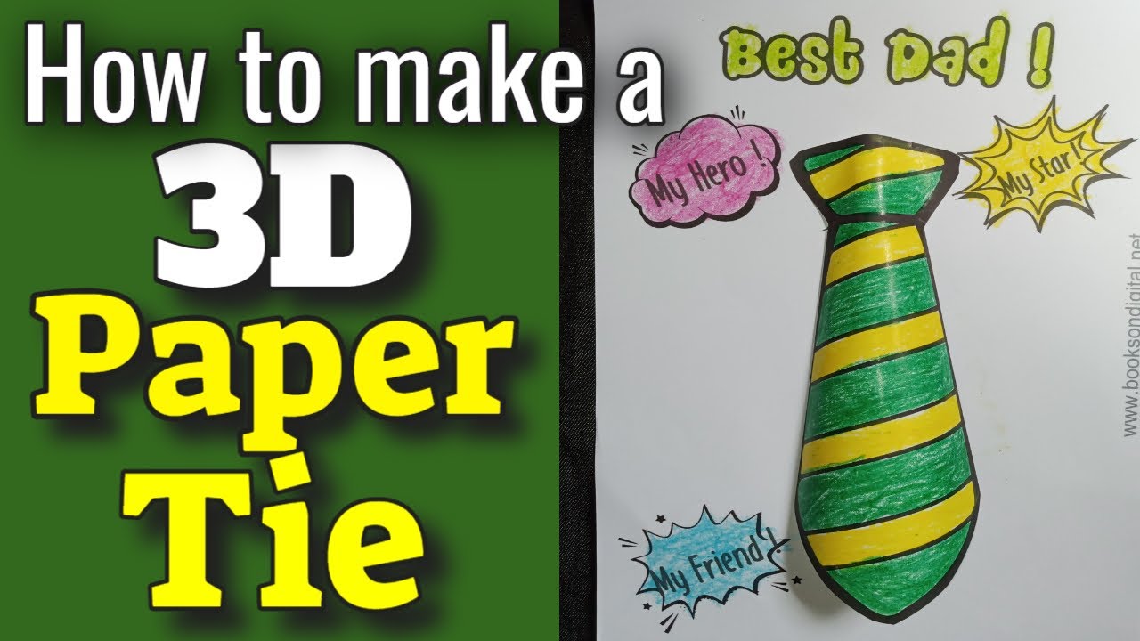 how to make a paper tie - YouTube