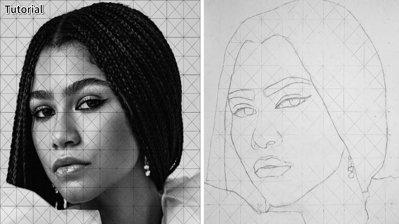 How to Draw a Perfect Sketch Using THE GRID METHOD - YouTube