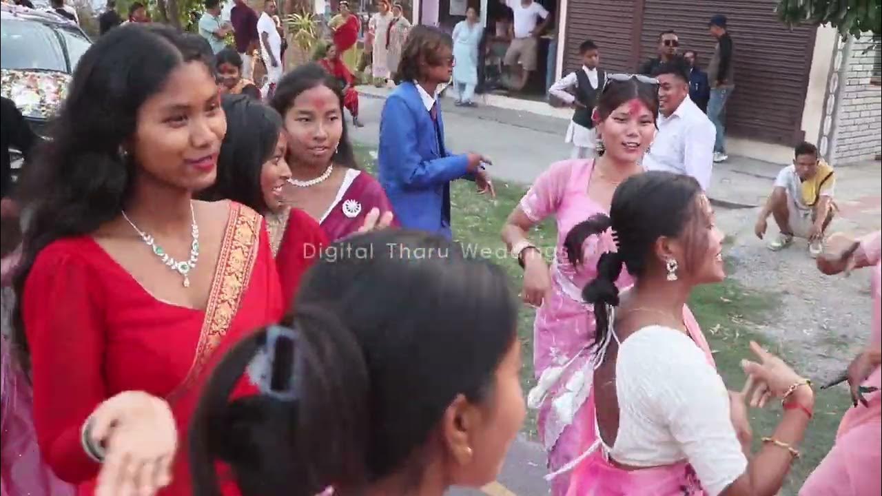 Chunari Chunari New Tharu Wedding Dance || Digital Tharu Weddings - YouTube