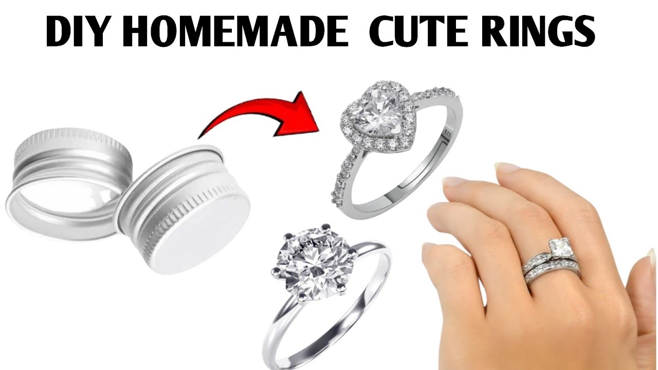 DIY Homemade cute rings love rings / how to make rings at home /easy ...