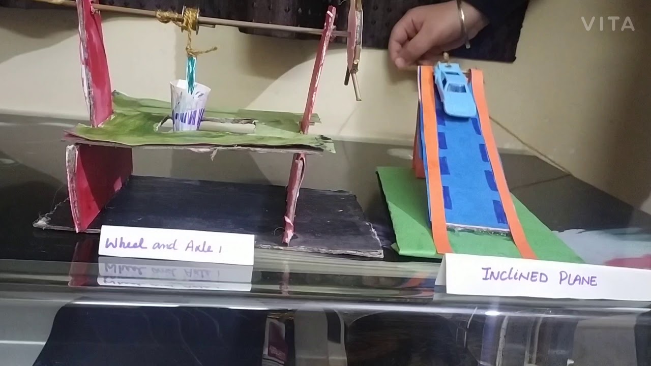 Art project incline plane and wheel and axle. - YouTube