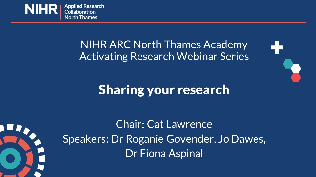 Sharing your research – disseminating findings and using these in ...