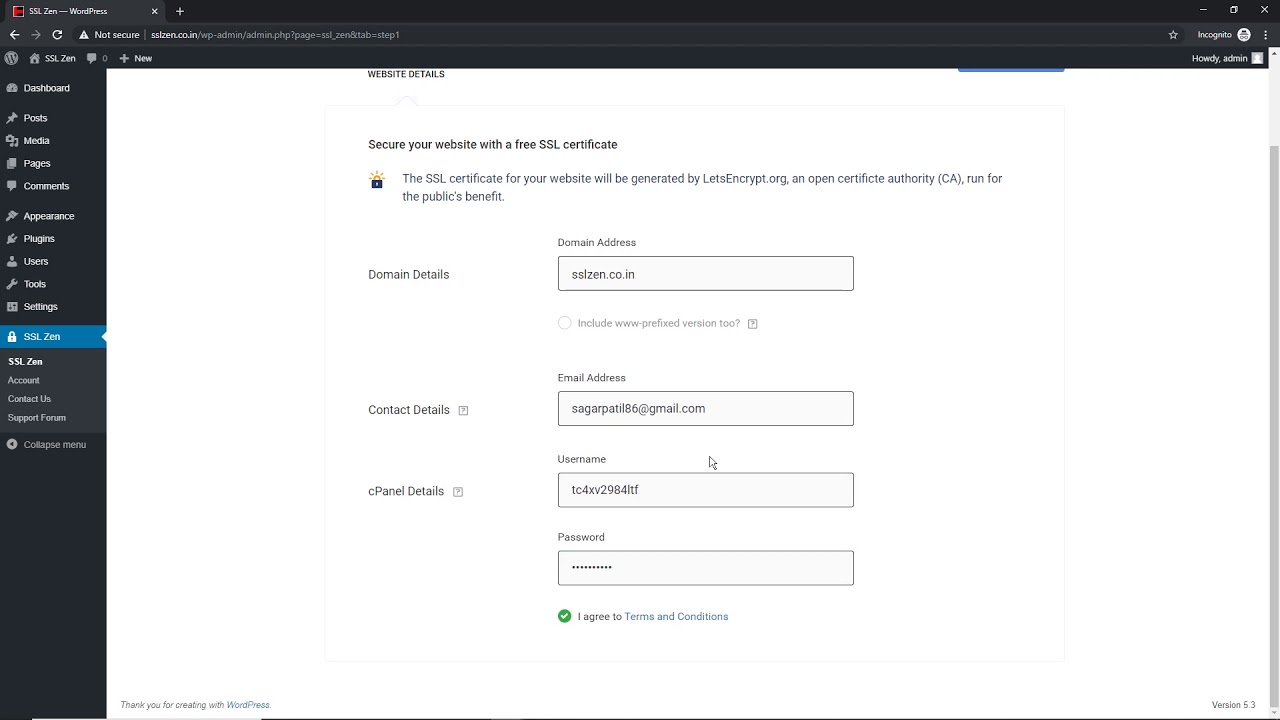 Secure your WordPress website with a free SSL certificate - YouTube