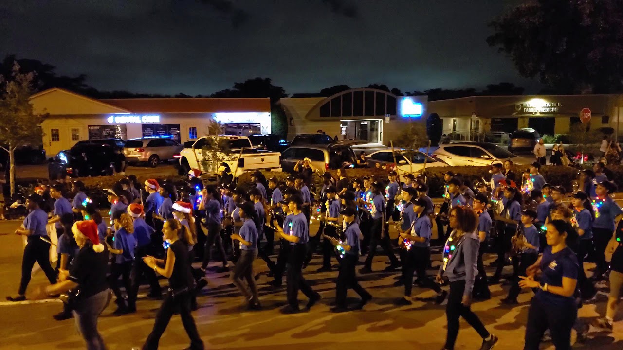 CSMS Marching Band @ Coral Springs Holiday Parade 2019 - YouTube