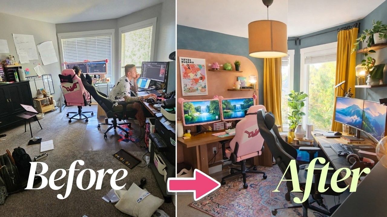 Transforming their Home Office - Final Reveal | Part 2 - YouTube