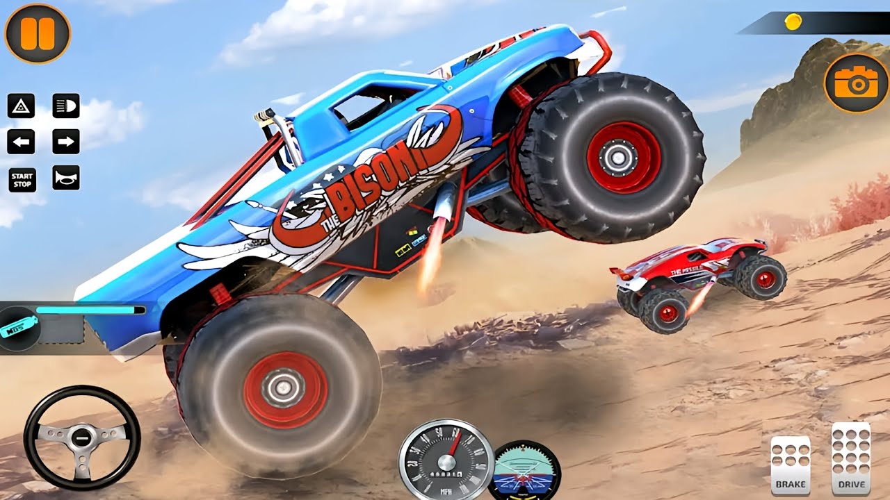 GT Monster Truck Driving Game - Us Monster Truck Mountain Road Race ...