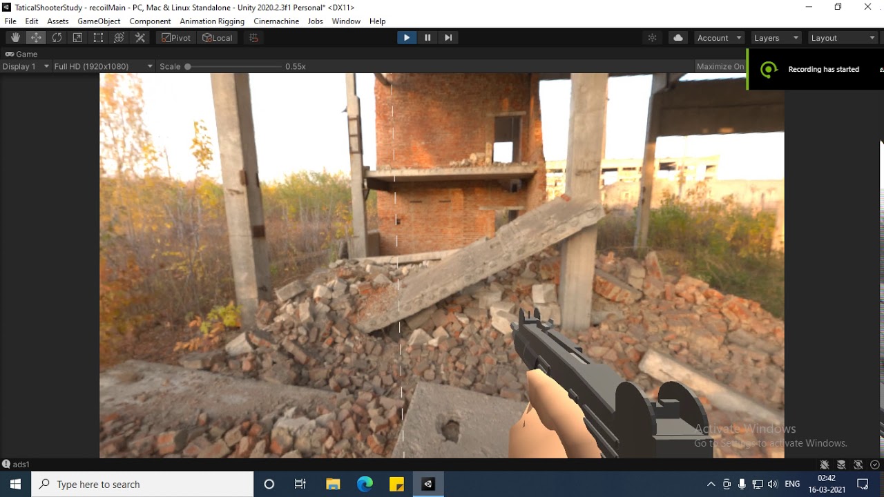 Procedural Recoil animation unity true fps - YouTube
