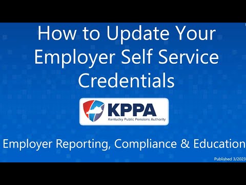 Updating Your Employer Self Service Credentials - YouTube