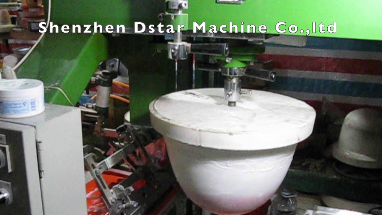 ceramic plate pad printing machine - YouTube