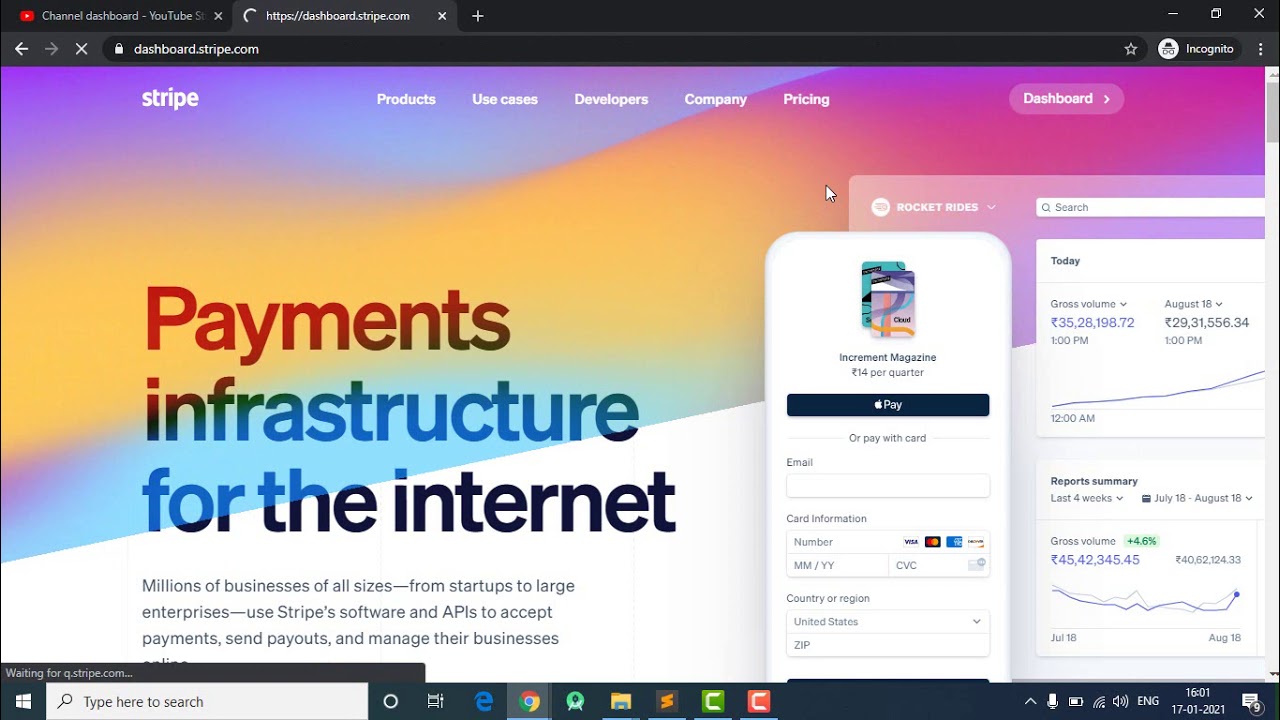How to get the public key & secret key in stripe - YouTube