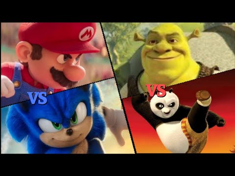 For Reaching 900 Subs. Po VS Shrek, Sonic VS Mario - YouTube