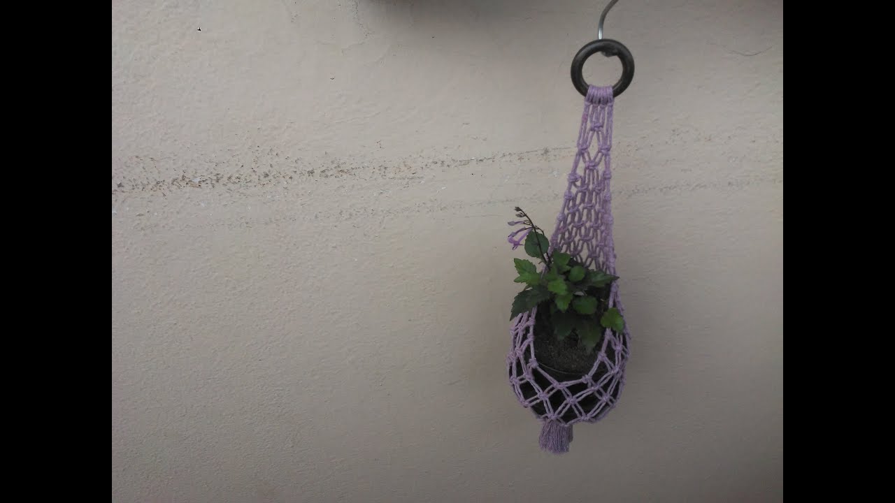 Macramê: hanger cachepot ou cesta! - YouTube