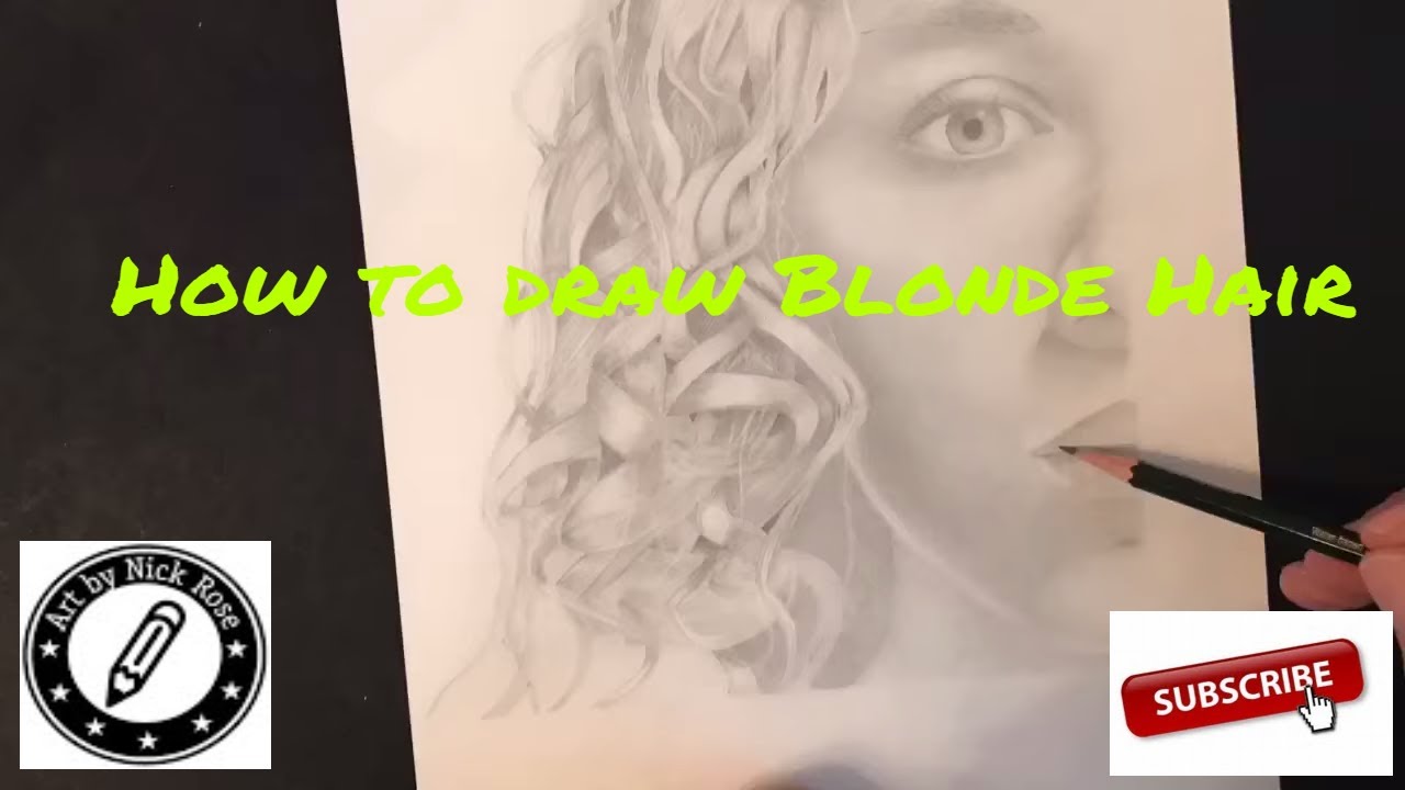 Learn to draw hair, "Goldilocks" 20 hour draw time pencil only drawing ...