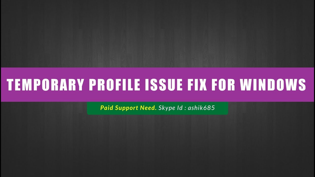 Temporary Profile issue fix with Windows 8 and Windows 8.1 - YouTube