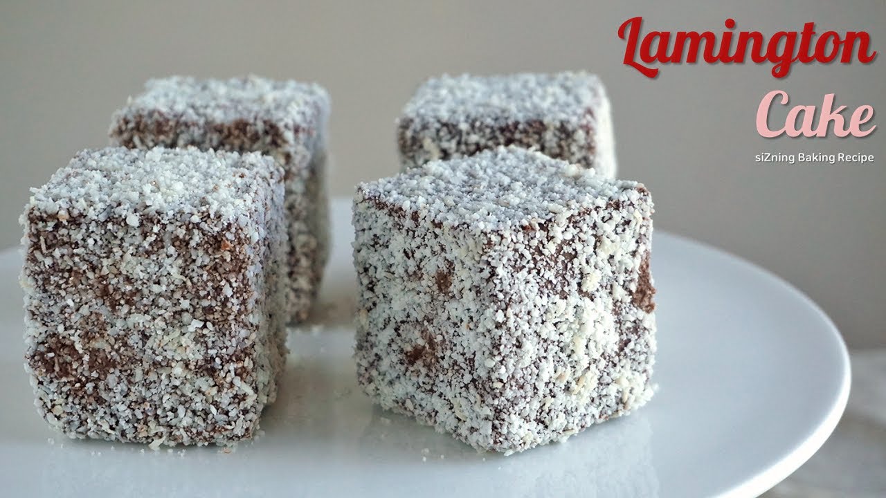 호주의 유명 디저트를 집에서 🏡 '래밍턴(레밍턴) 케이크' 만들기 : Lamington Cake recipe｜siZning ...