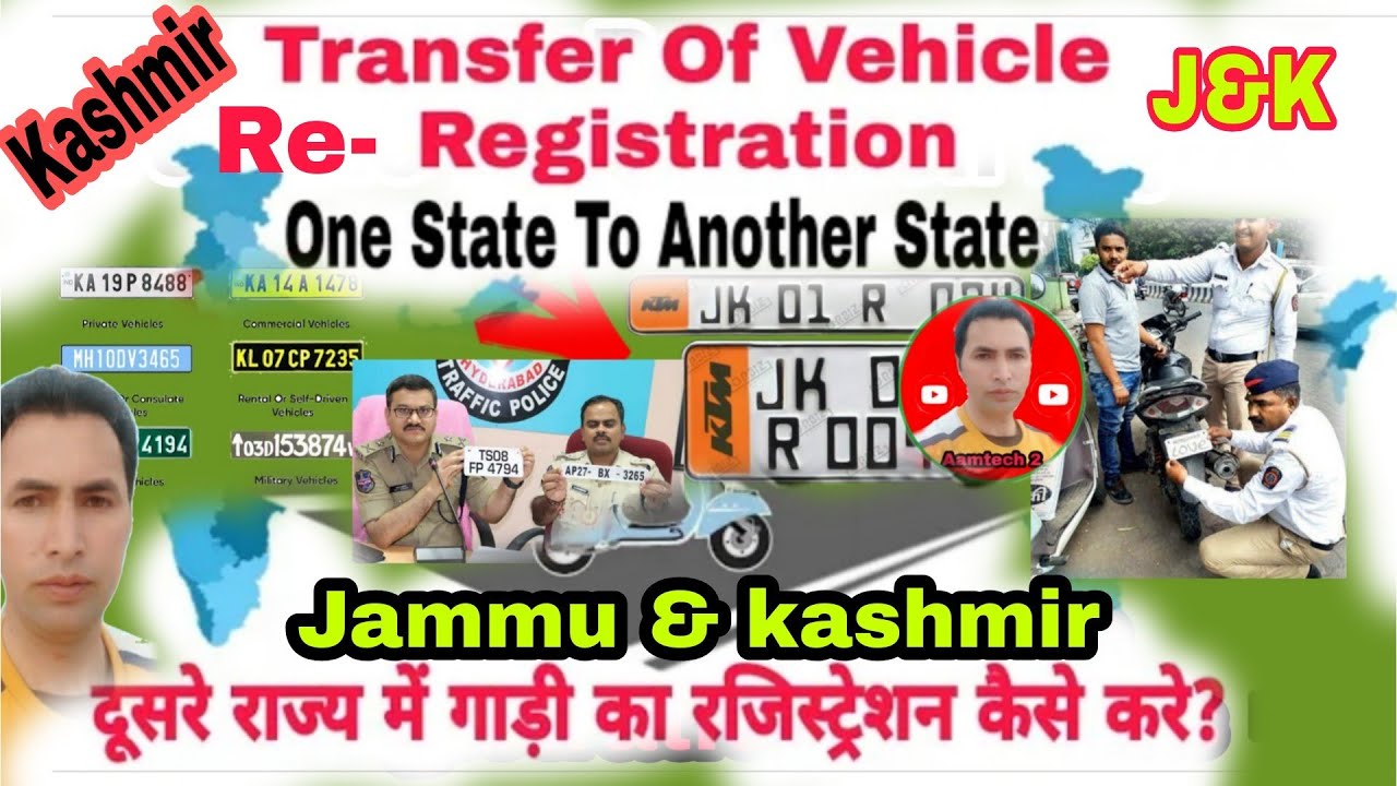j&k Re Registration Car/Bike One State To Another State In India | Re ...