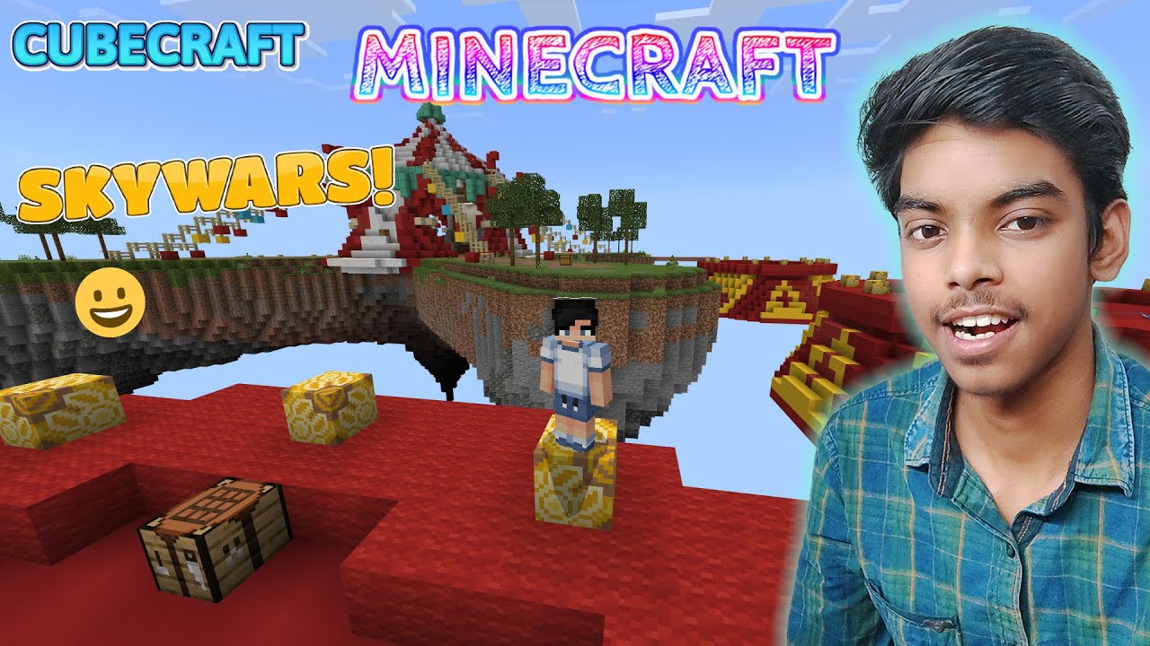 Minecraft Cubecraft Skywar Gameplay in Hindi 😁| Skywars Pro Player - YouTube