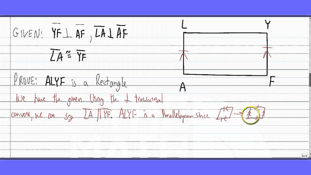 H. Geometry 6.4 Rectangle Notes - YouTube