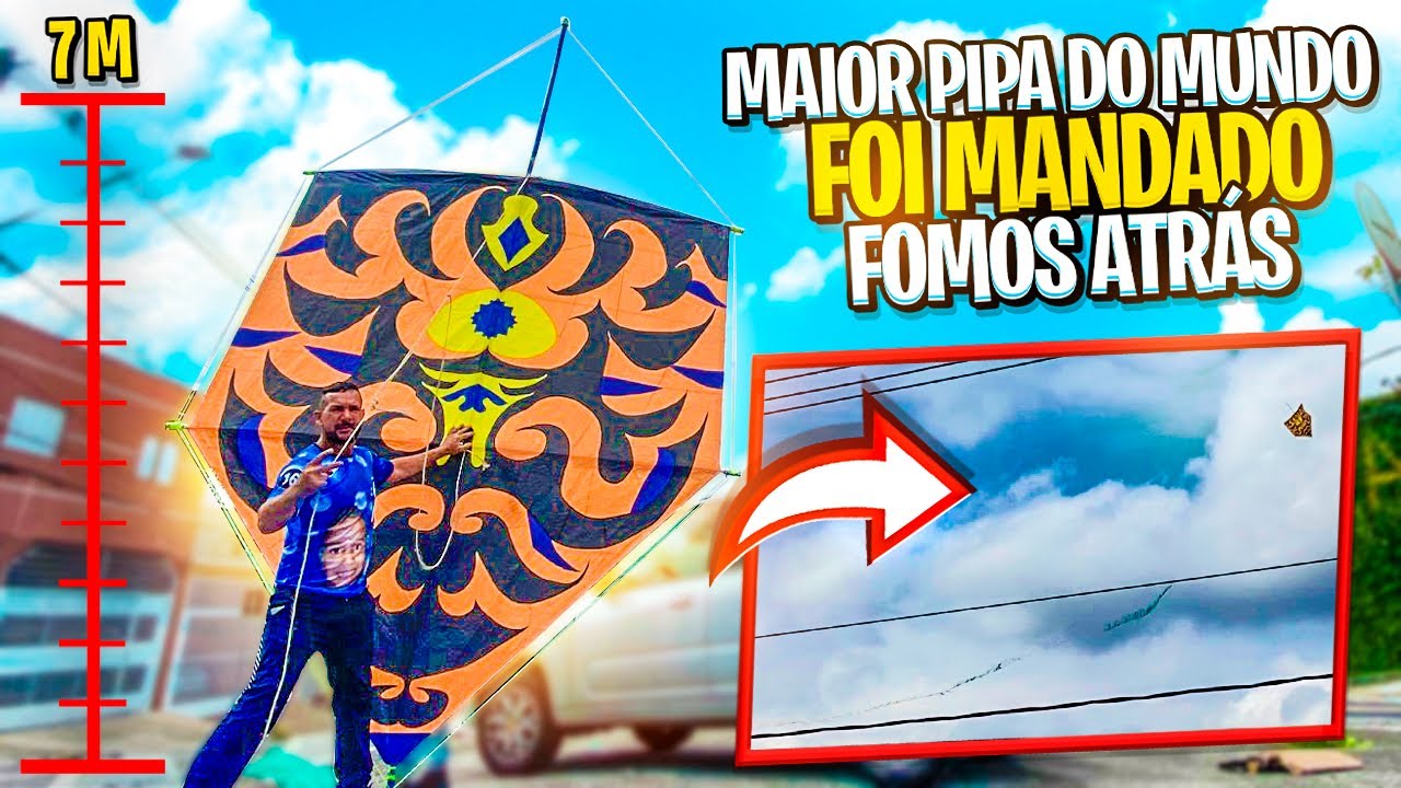 MAIOR PIPA DO MUNDO MANDADO - FOMOS NO RESGATE 😱🪁 - YouTube