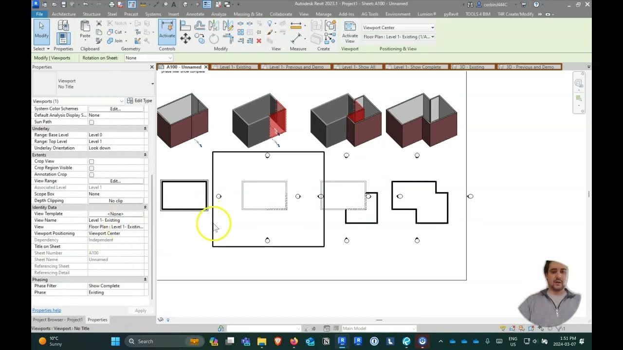 Revit Tutorial - Phasing Exercise 1/2 - YouTube