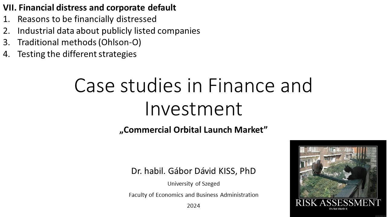 Case studies in Finance - VII. Financial distress and corporate default ...