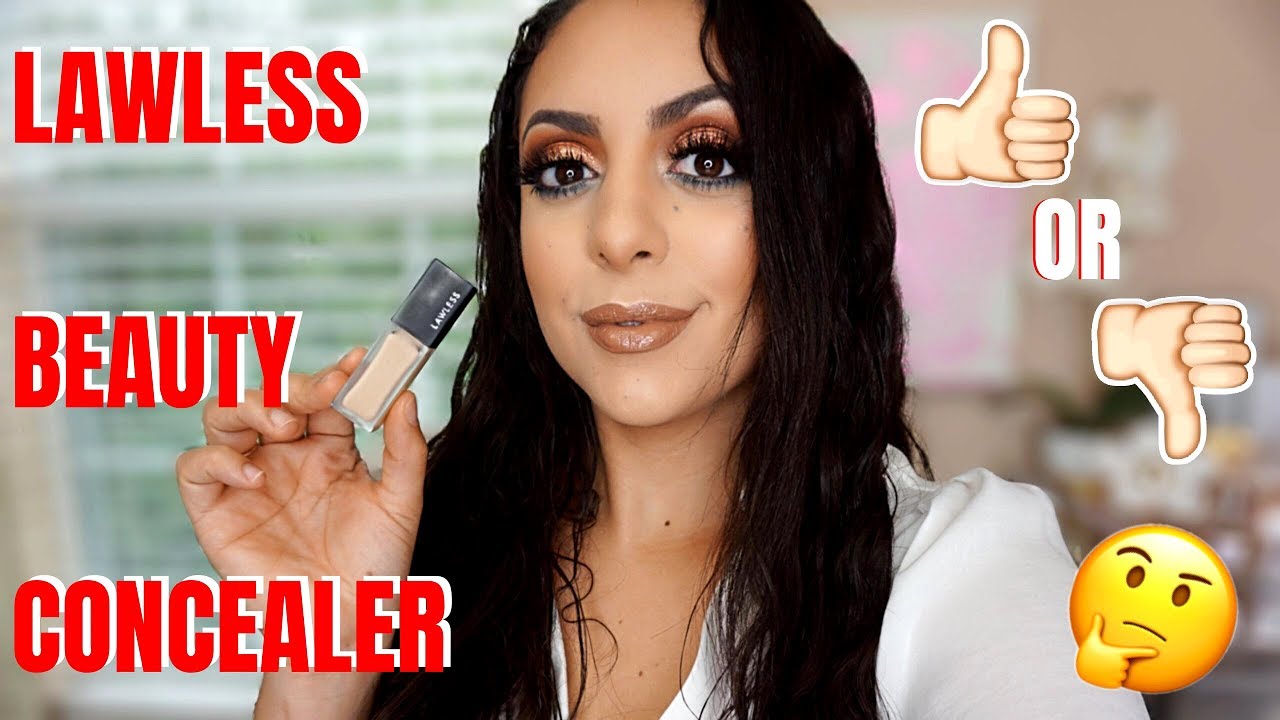 LAWLESS BEAUTY MOUSSE CONCEALER REVIEW + 10 HOUR WEAR TEST ! - YouTube