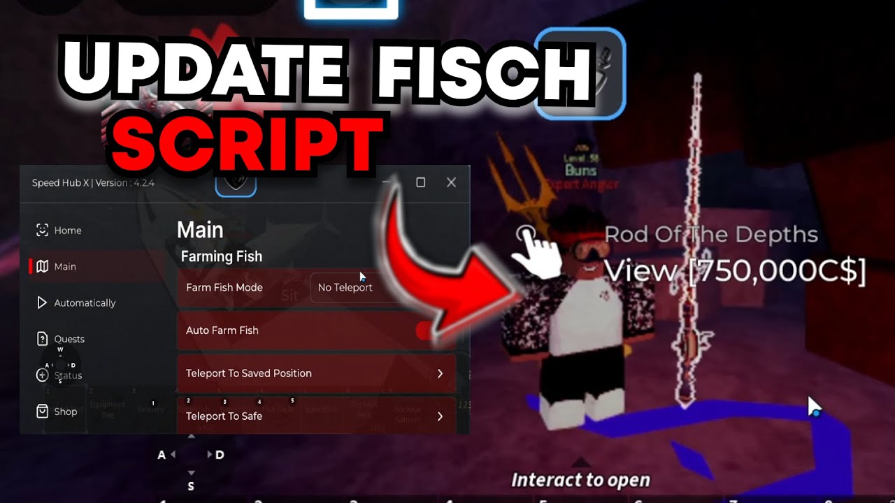 Fisch Update Script Rod Of The Depths | Instant Fishing and Auto Sell ...
