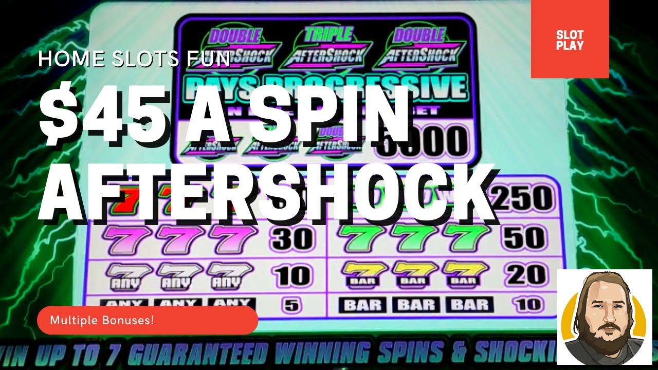 WMS Aftershock Slot Machine Play | $45 a Spin | Home Slots - YouTube