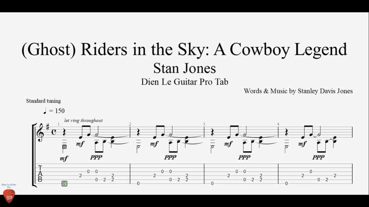 (Ghost) Riders in the Sky: A Cowboy Legend - Guitar Tutorial + TAB ...